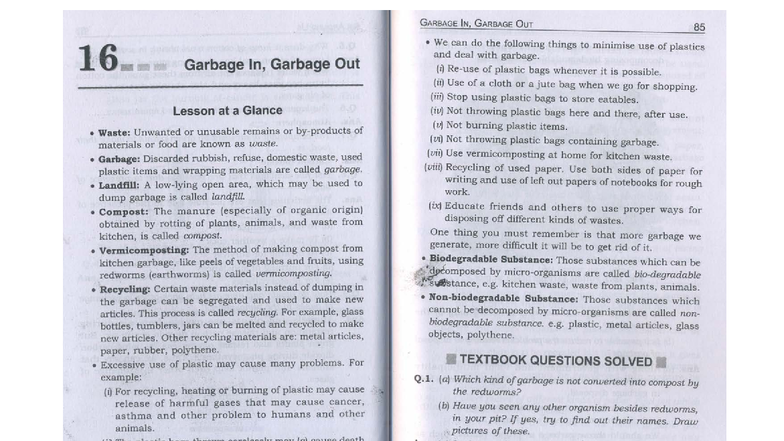Science Lesson: Garbage In, Garbage Out (GARBAGE 85) - Studocu