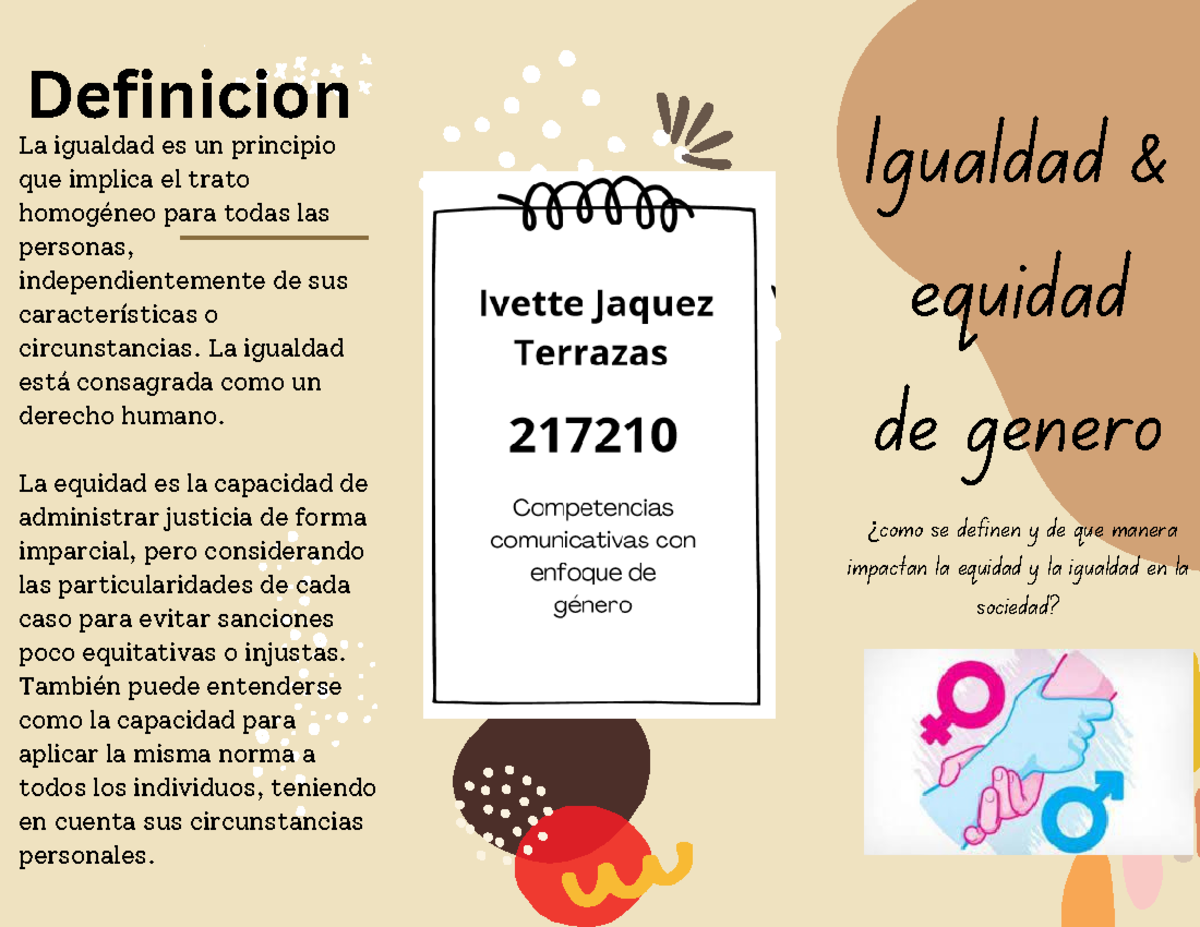 Actividad A4 Triptico de igualdad y equidad de genero - Igualdad ...
