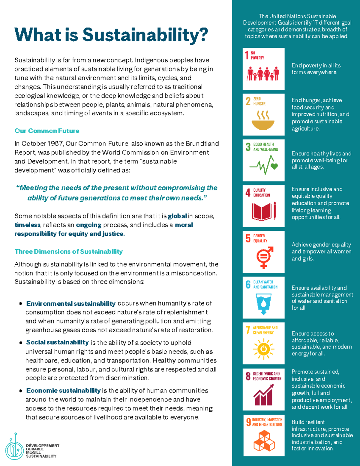 Sustainability Concepts: Introduction to Key Principles and Goals - Studocu