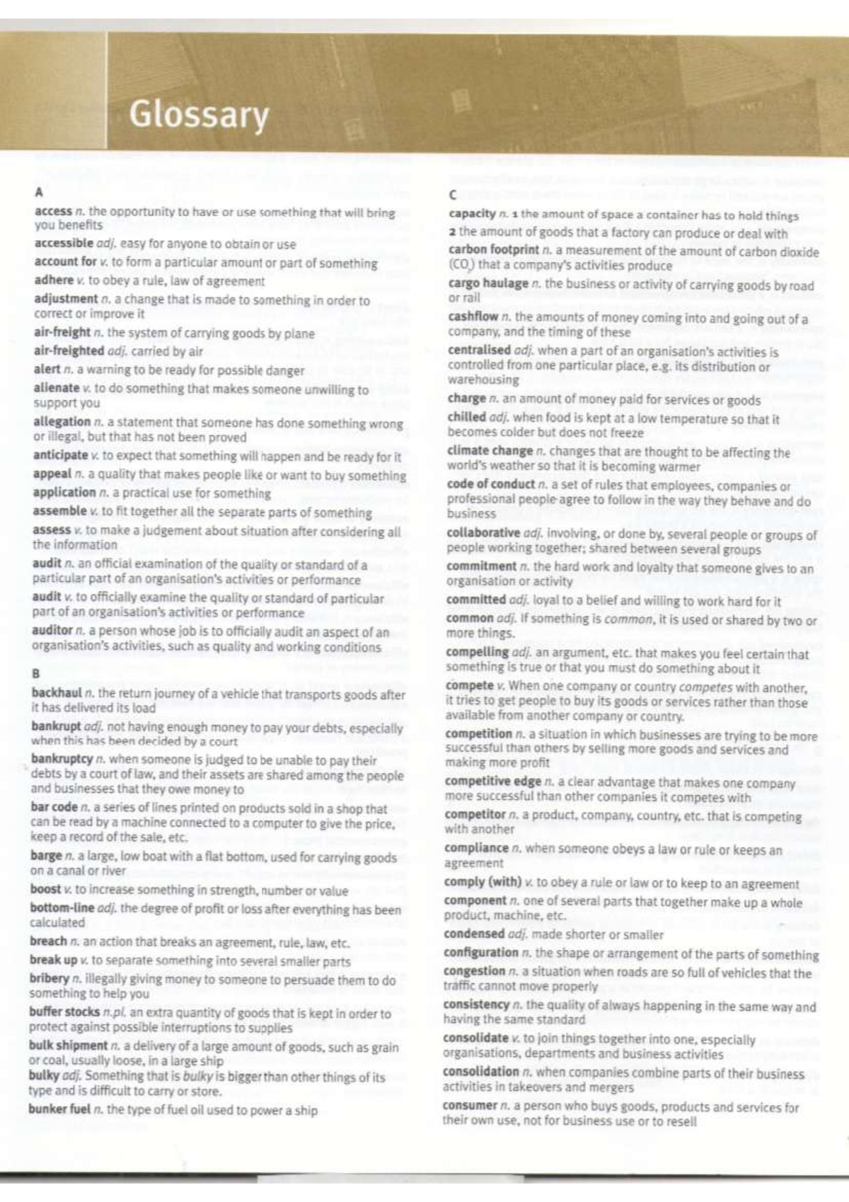 Vocab TACN - Glossary of Key Terms in Business Economics - Studocu