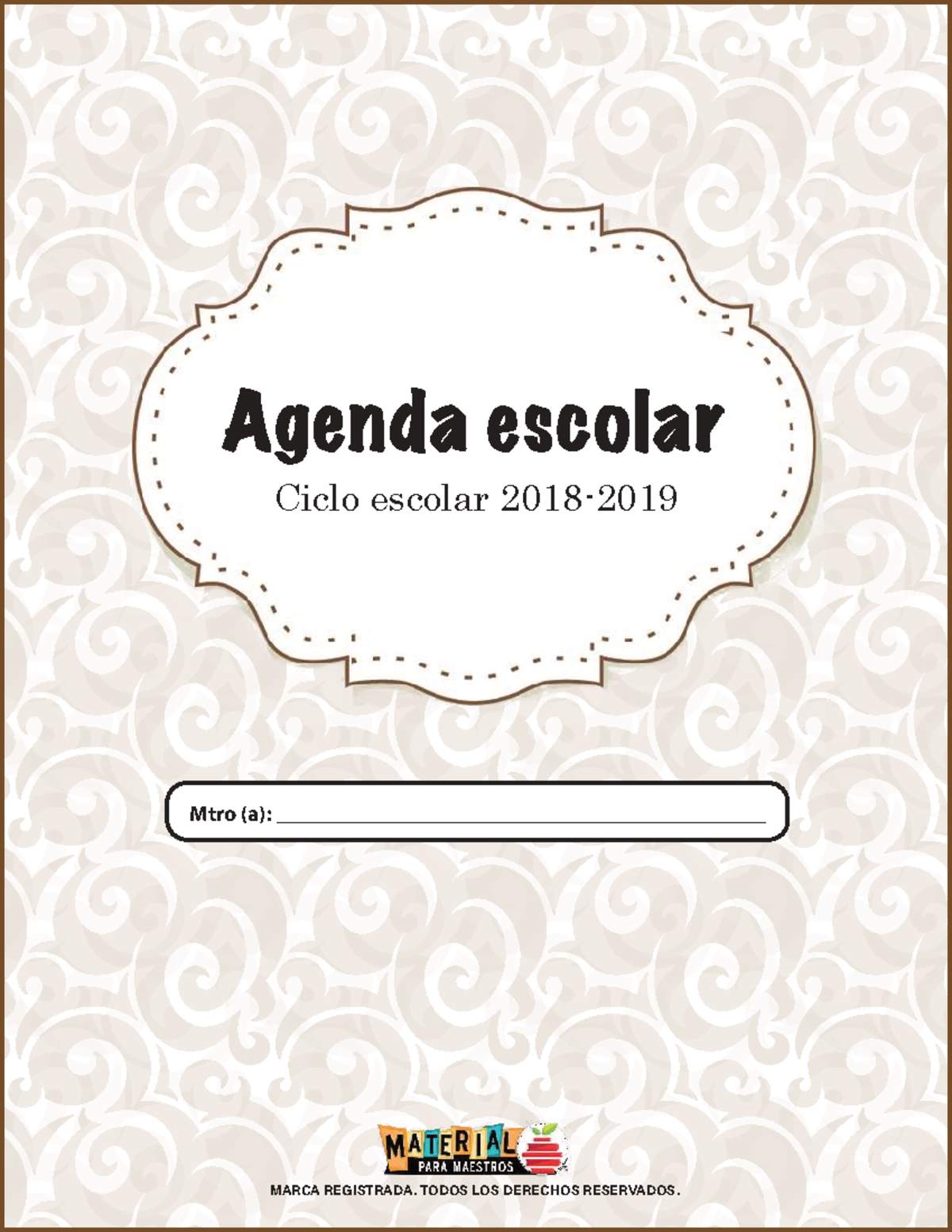 Agenda Escolar 2018-2019: Datos y Cumpleaños de Alumnos y Maestros ...