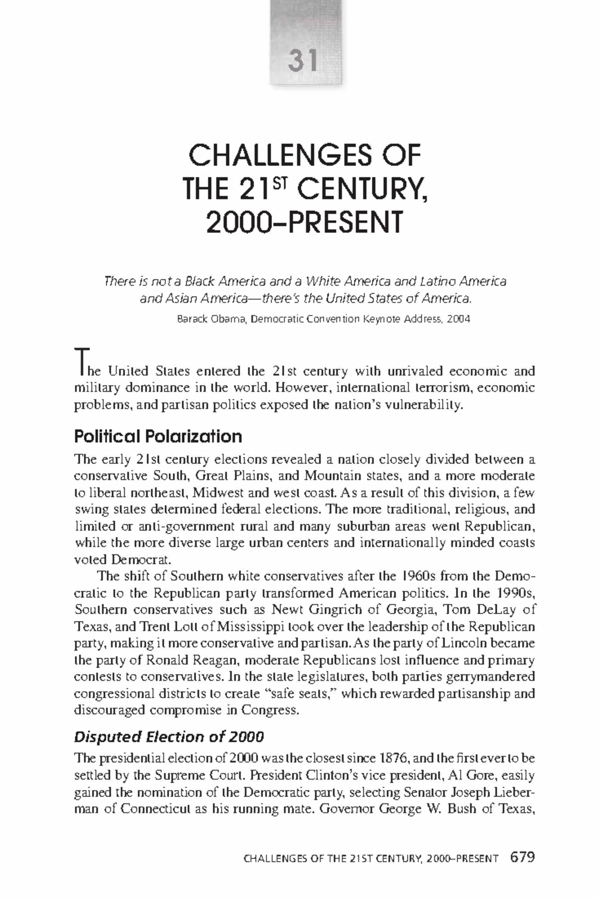 Amsco U.S. History Chapter 31: Challenges of the 21st Century - Studocu