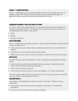 Tactiacl Planning SGTS Course - TACTIACL PLANNING TACTICS MCDP 1-3 ...