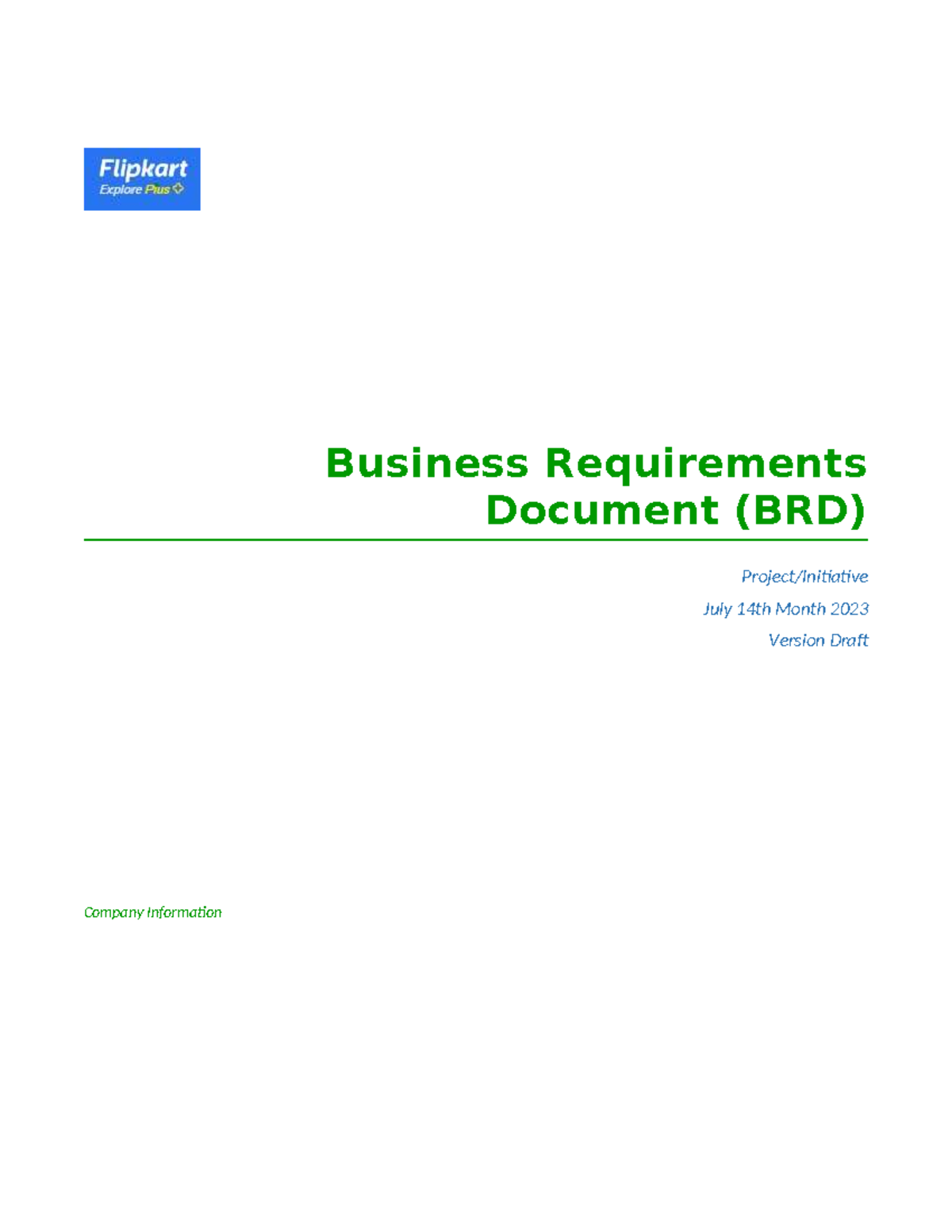 Flipkart BRD Draft - Business Requirements Overview (July 2023) - Studocu