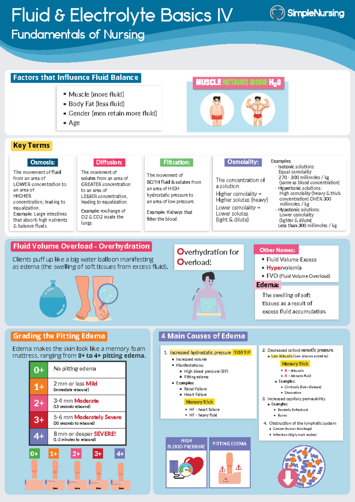 4 - Fluid Balance & Fluid Overload: Nursing Fundamentals on Edema - Studocu