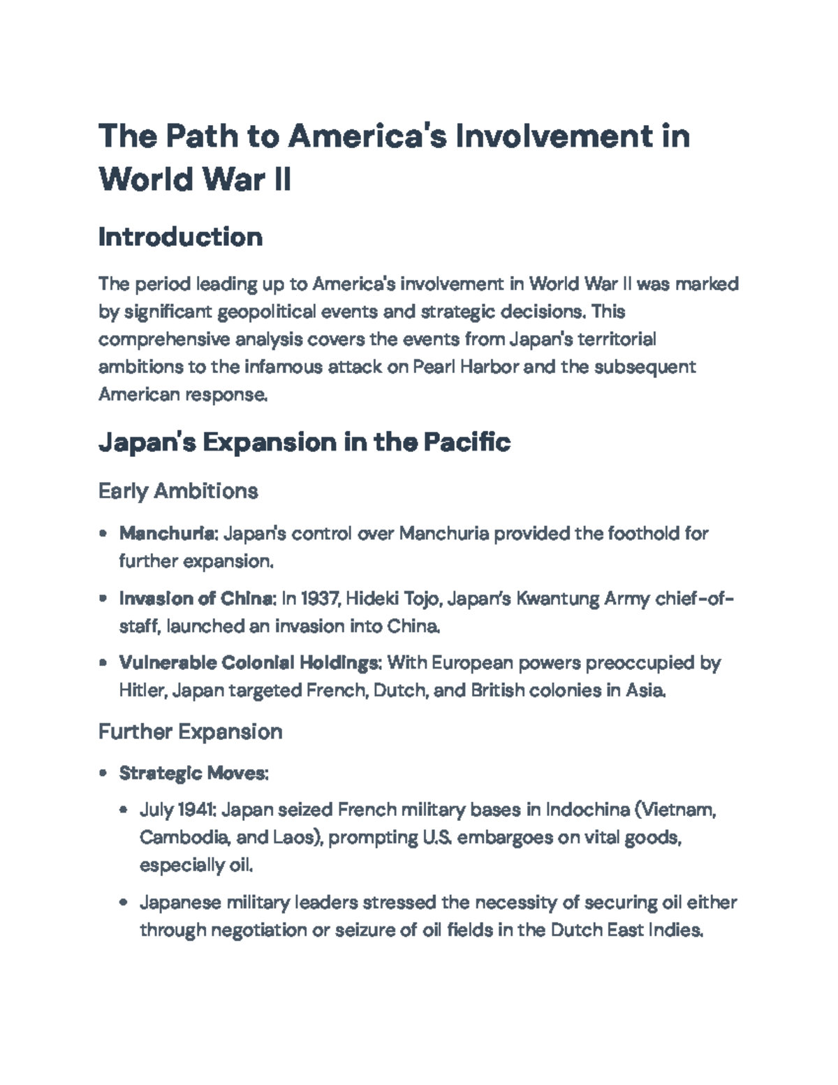America's Path to WWII: From Isolationism to Pearl Harbor - The Path to ...