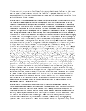 Essay - How does Priestley Present the Theme of Social Responsibility ...