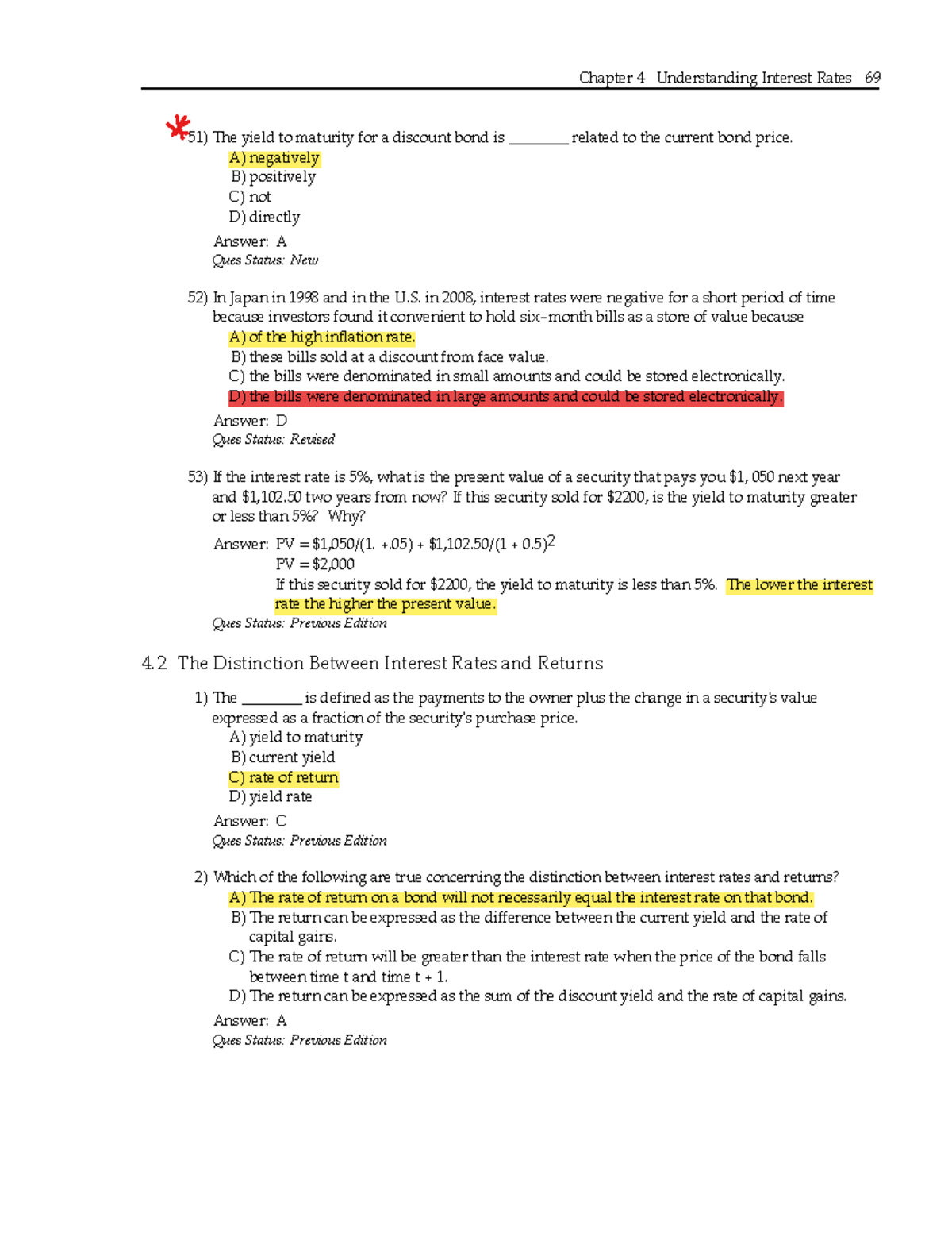 Chapter 4: Understanding Interest Rates - Lttc-73-78 Study Guide - Studocu