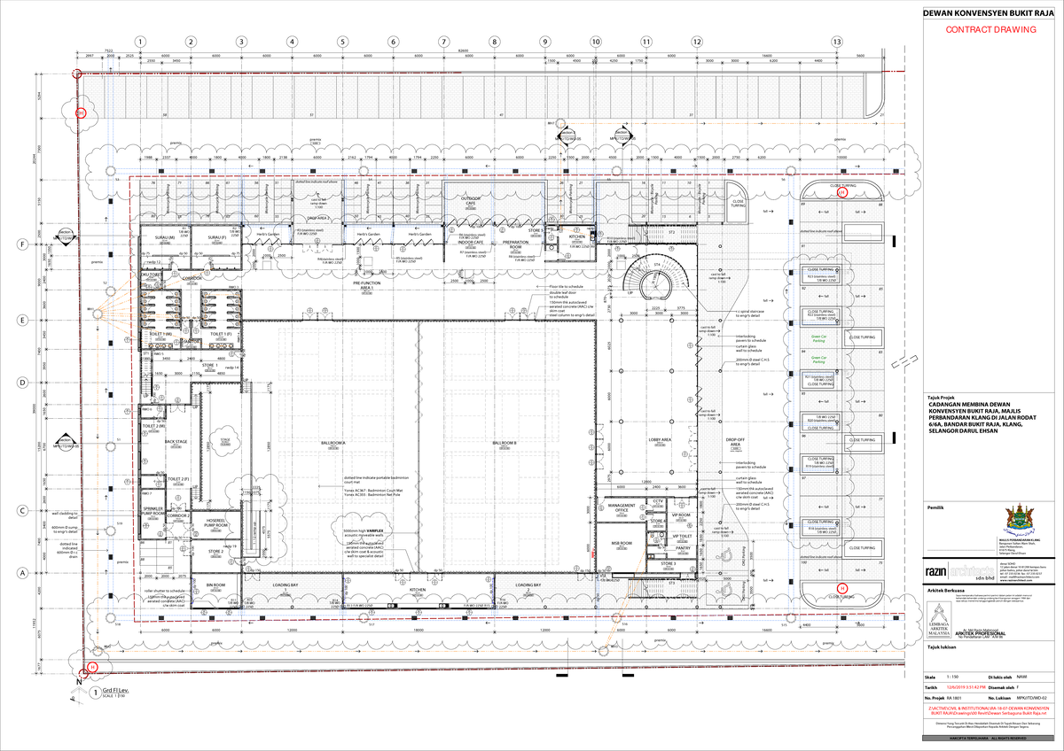 DEWAN KONVENSYEN BUKIT RAJA GROUND FLOOR PLAN 2997 7522 - Studocu