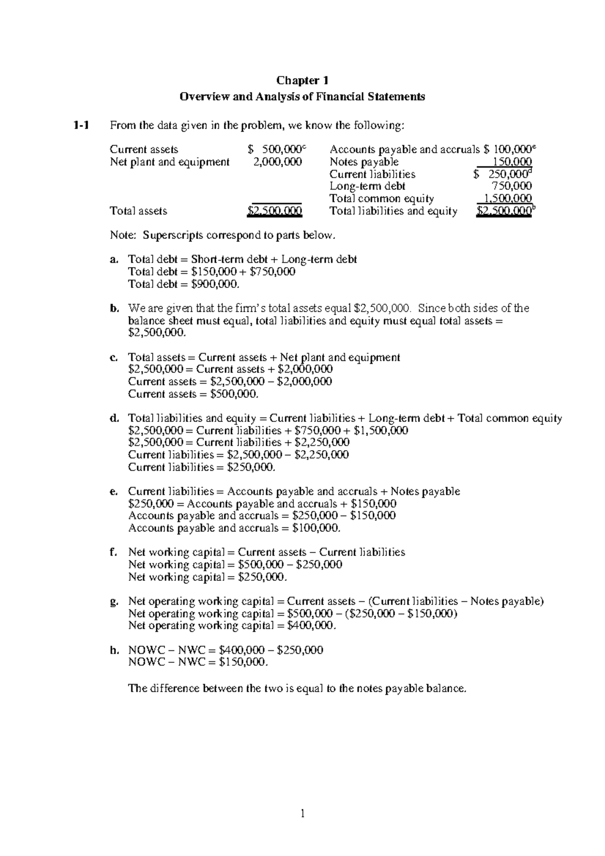 BACC525 Chapter 1 Financial Statements Overview & Analysis - Studocu