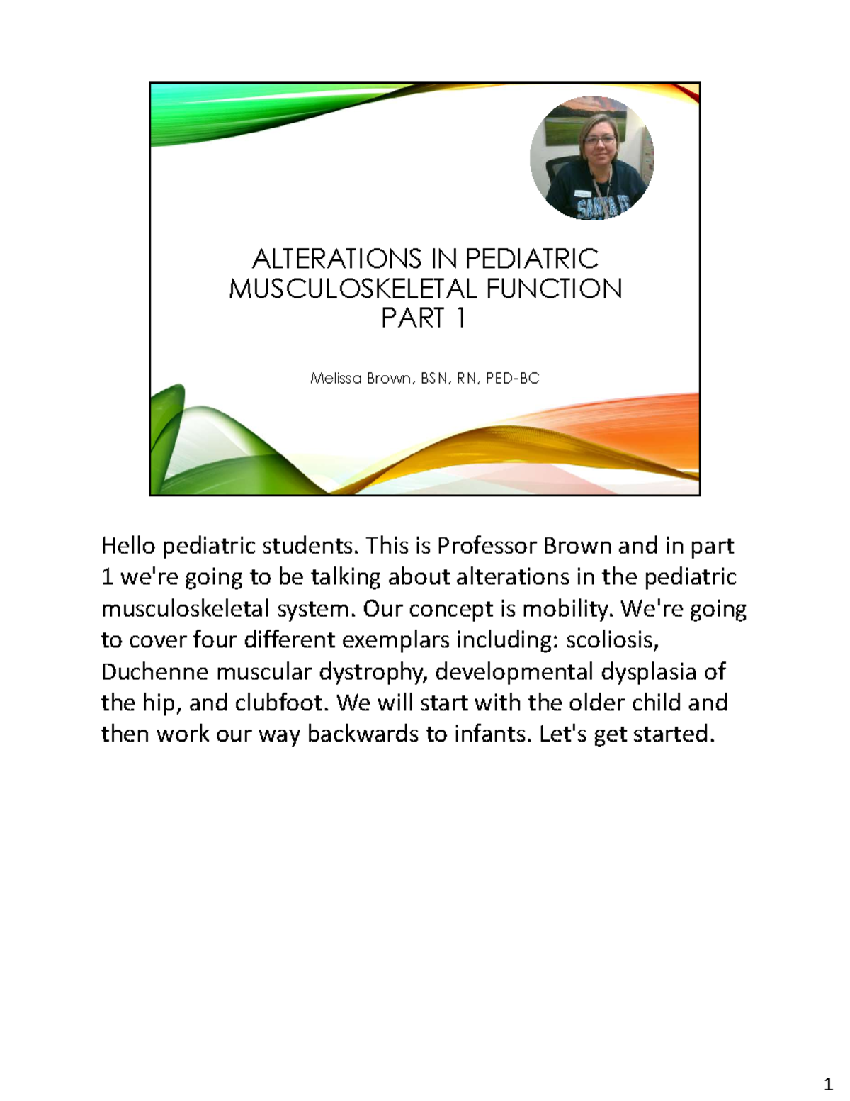 Pediatric Musculoskeletal Disorders: Scoliosis & DMD Overview (PEDS 101 ...