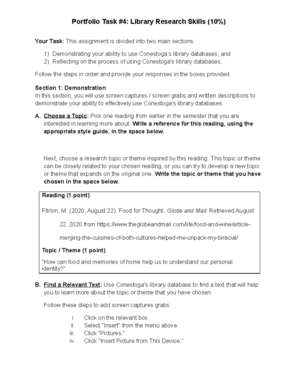 Example Example ExampleExample - Portfolio Task #4: Library Research ...