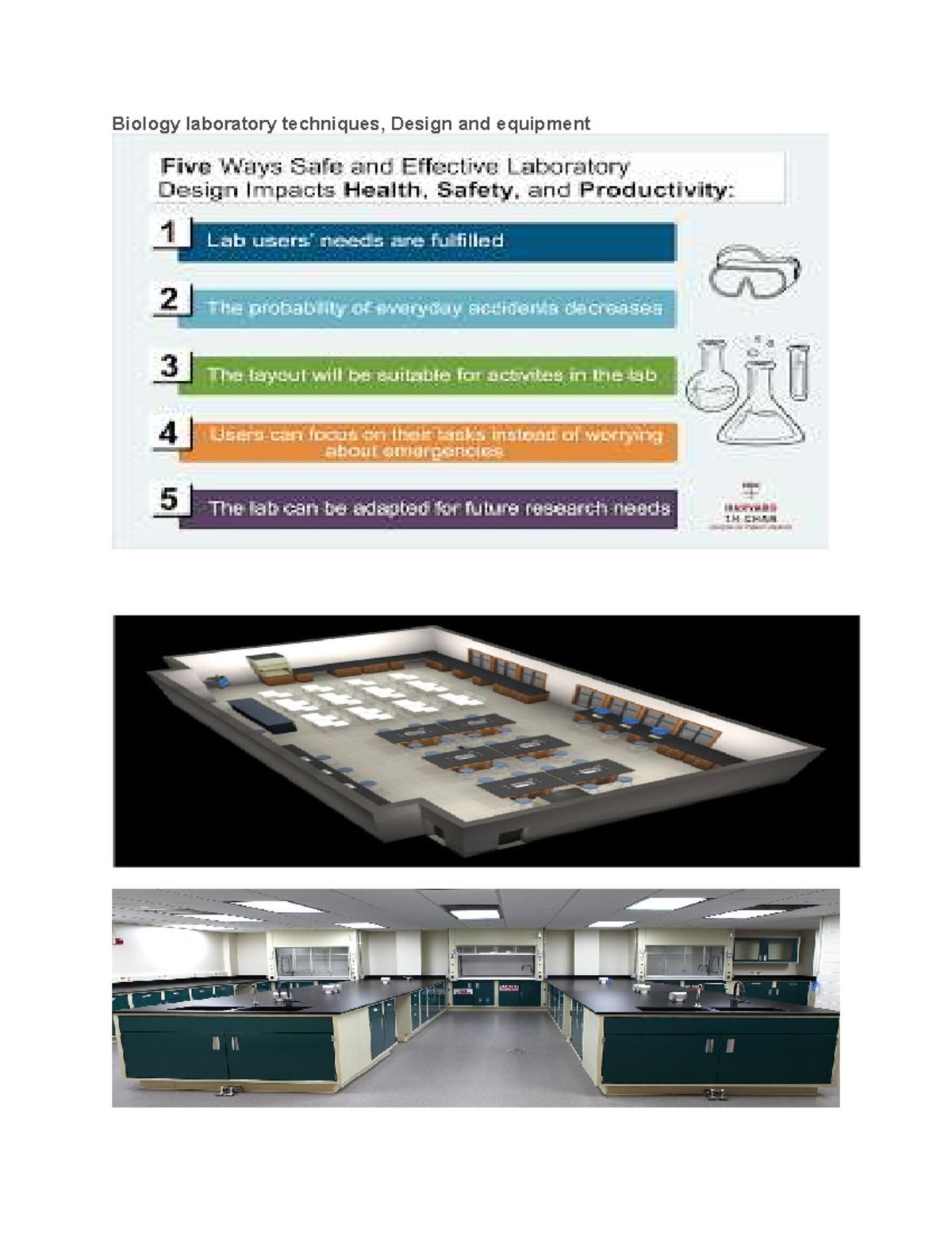 Biology Lab Techniques & Equipment: Physical Facilities Overview - Studocu