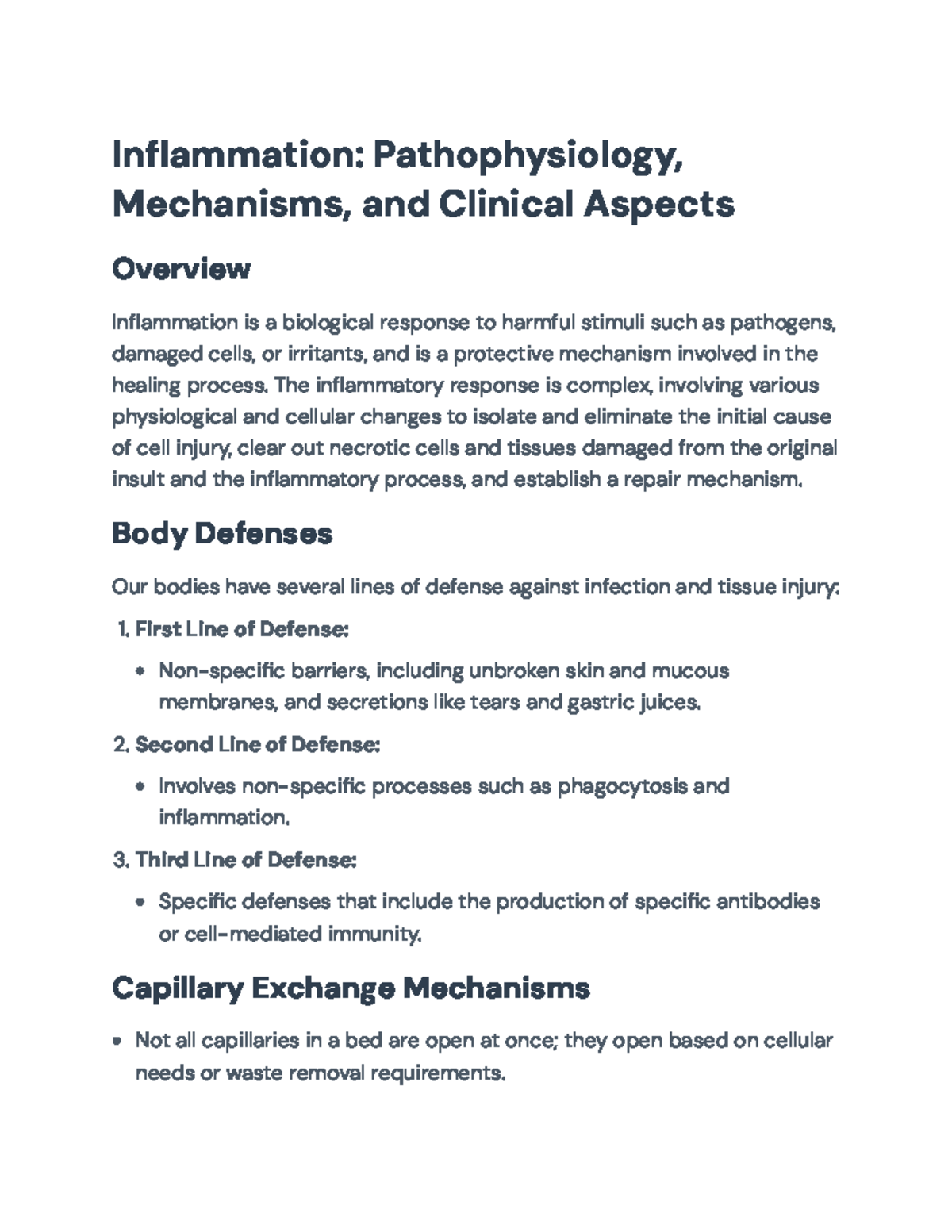 Pathophysiology of Inflammation: Mechanisms and Clinical Insights ...