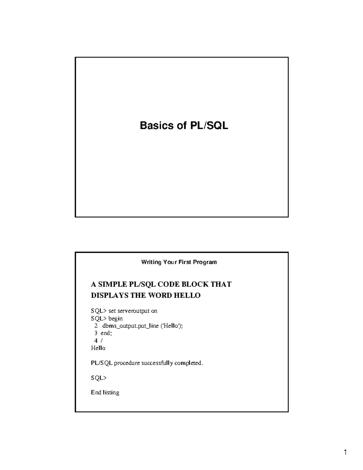 Oracle Basics of PL SQL-1859893104 - Basics of PL/SQL Writing Your ...