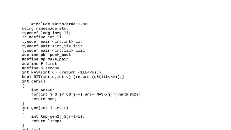 J - Bai tap - #include using namespace std; typedef long long ll; // # ...