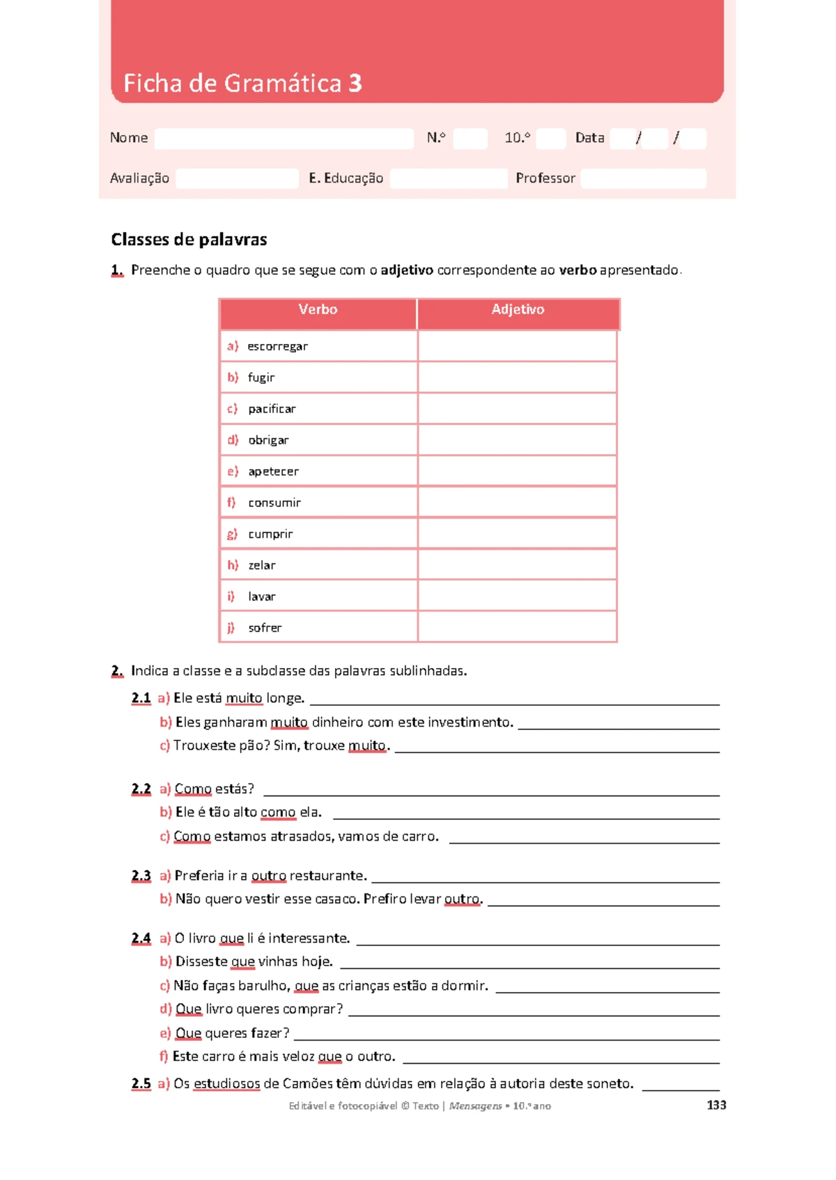 Frase complexa - Ficha de orações coordenadas e subordinadas - Frase ...