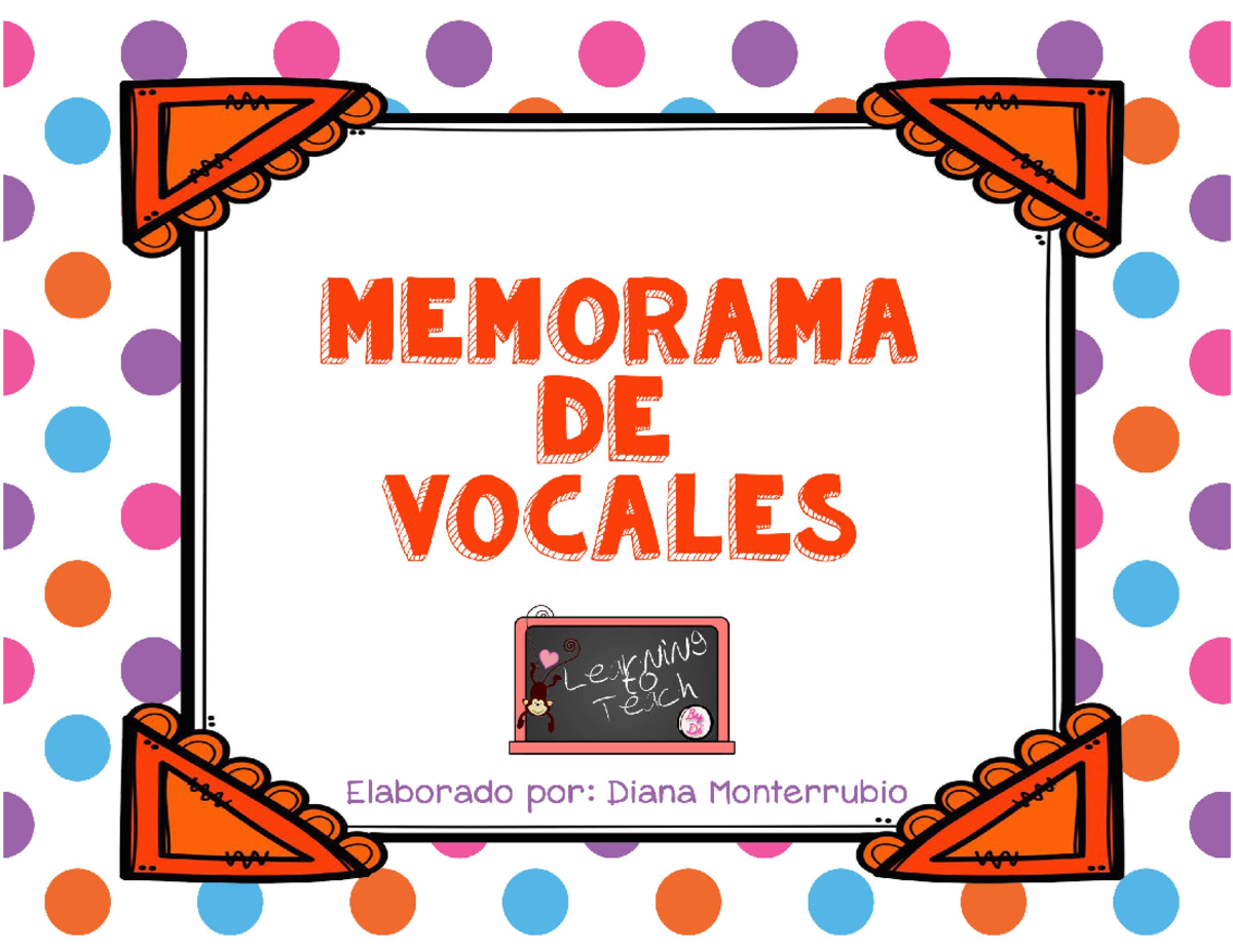 Memorama DE Vocales - Material Didáctico y Ejercicios - Studocu