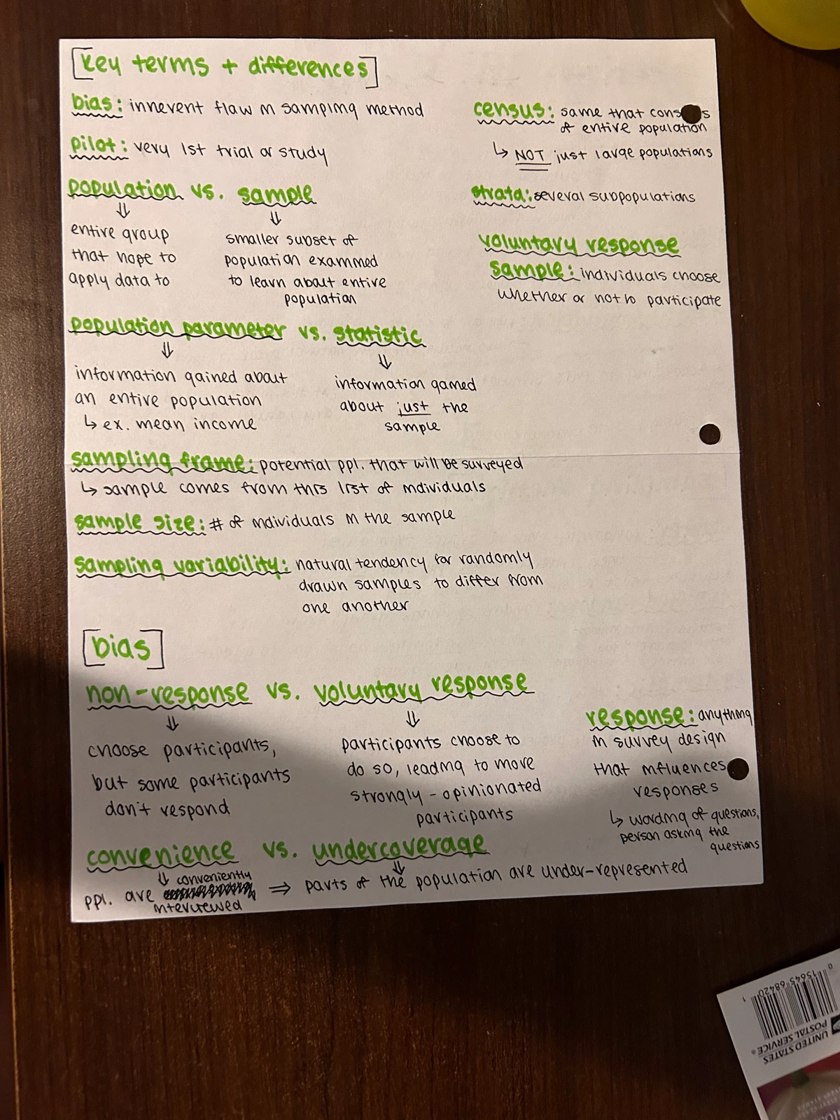 Unit 3 Test Review - AP Stats Practice Materials and Questions - Studocu
