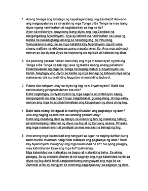 [Solved] Analyze saan ang tagpuan nang speak english zone - Filipino ...