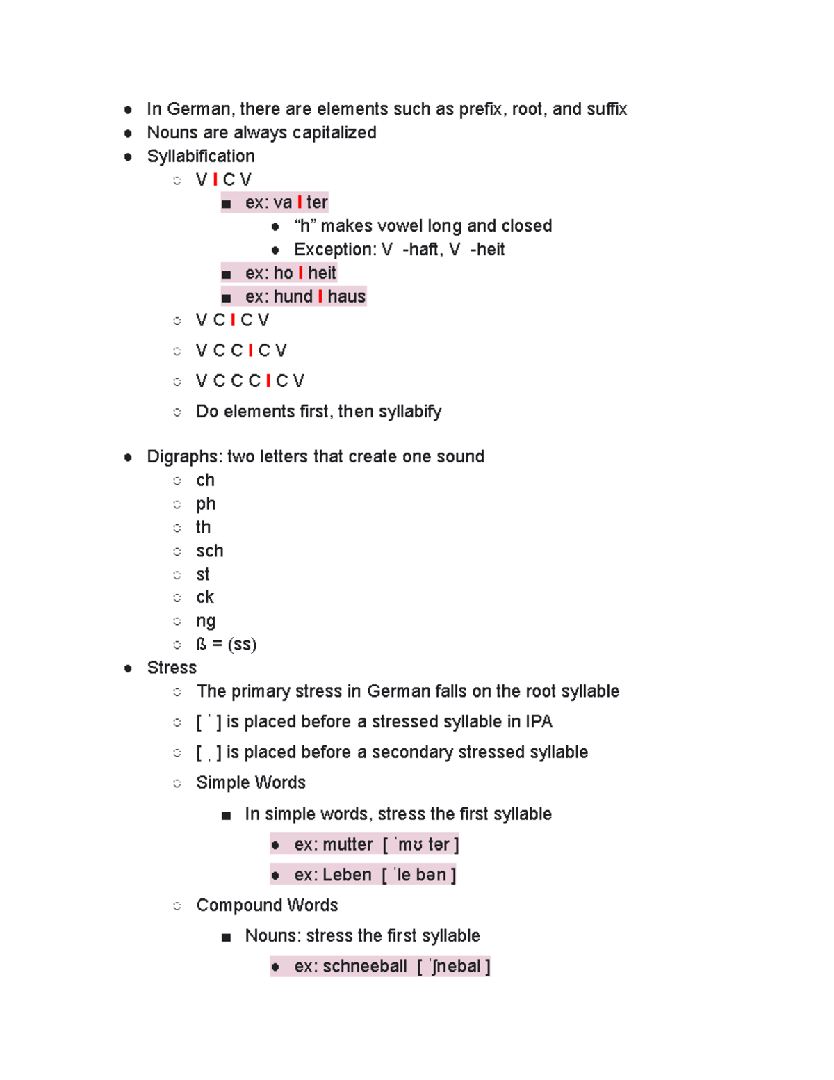 German Language Notes: Prefixes, Syllables, and Phonetics Insights ...