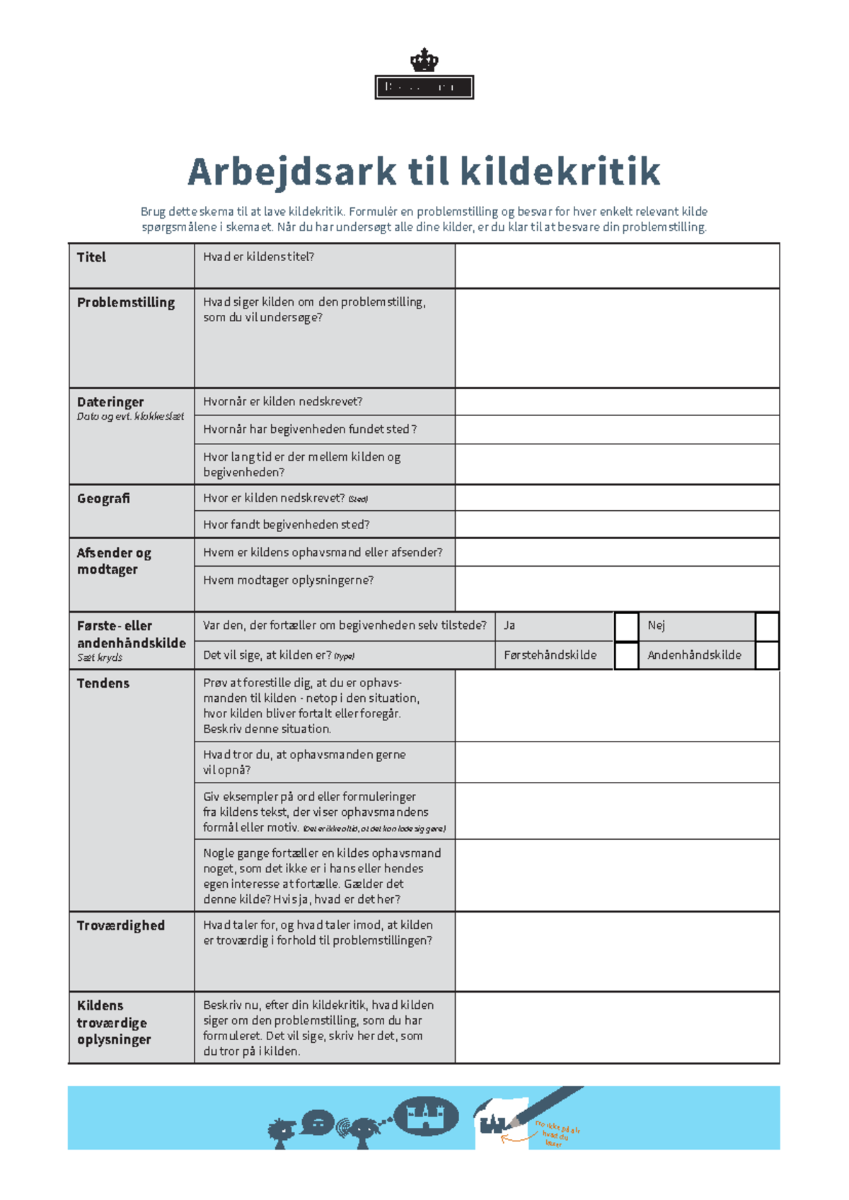 Arbejdsark til Kildekritik - DFGDFG Guide - Studocu