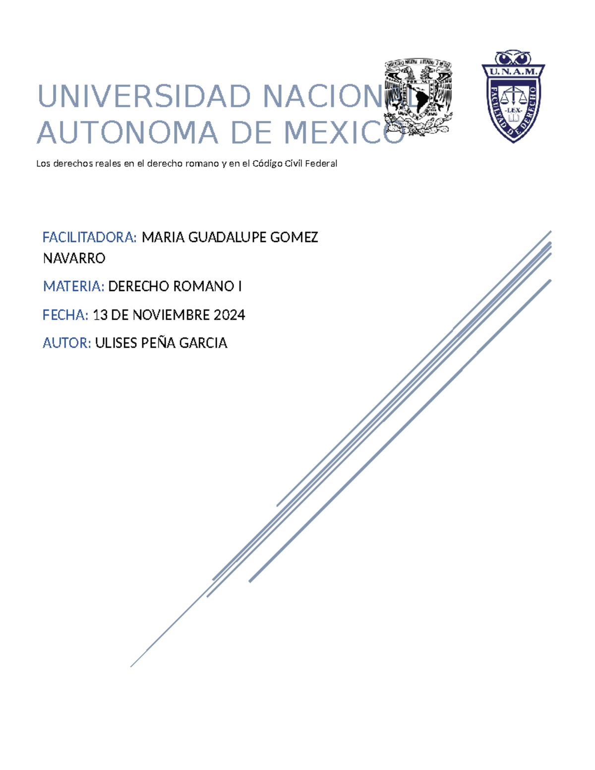DERECHO ROMANO I: Los Derechos Reales en el Derecho Romano y el Código ...