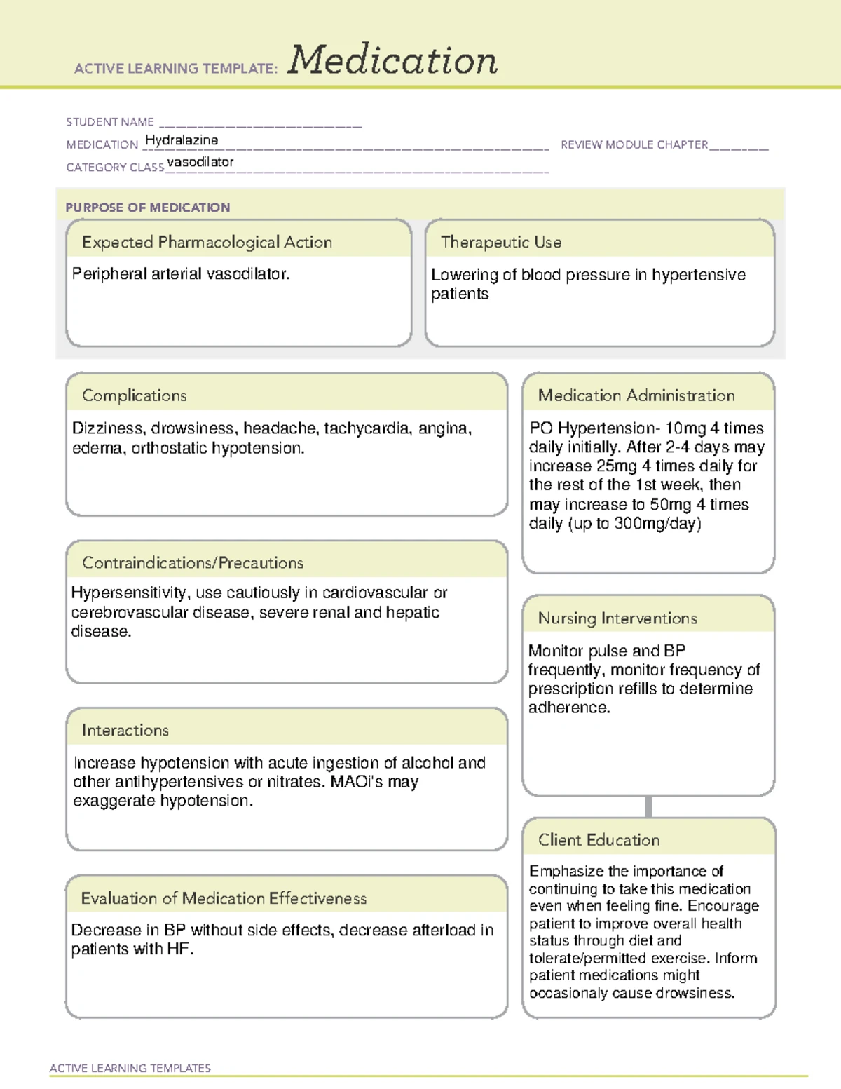 Carbamazepine Medication Template - ACTIVE LEARNING TEMPLATES ...