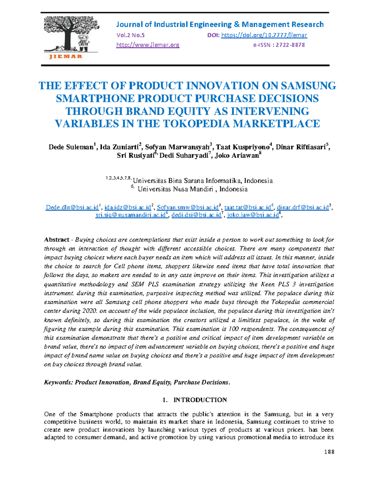 The Effect of Product Innovation on Purchase Decisions: A Study on ...