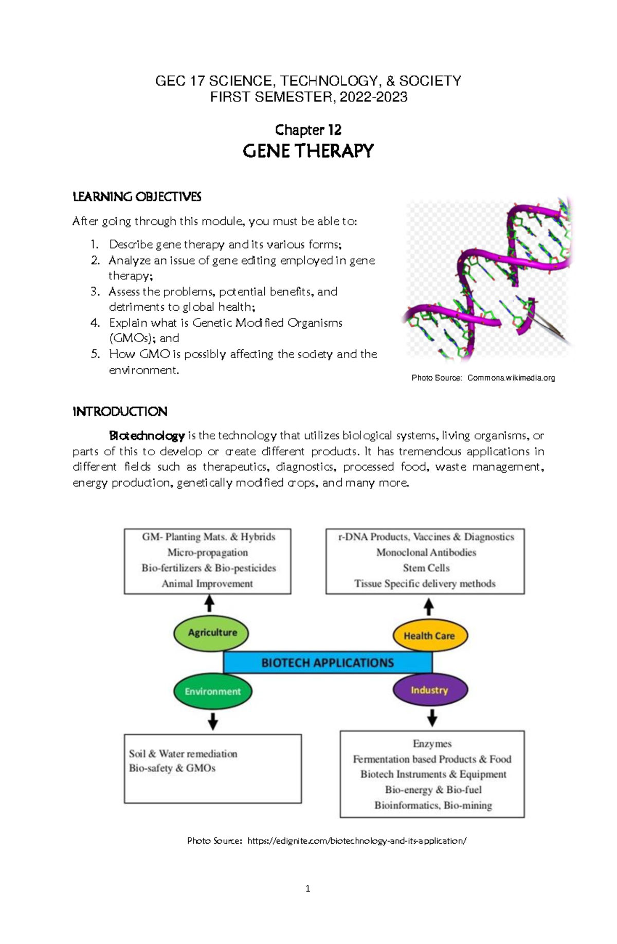Chapter 12 - notes - GEC 17 SCIENCE, TECHNOLOGY, & SOCIETY FIRST ...