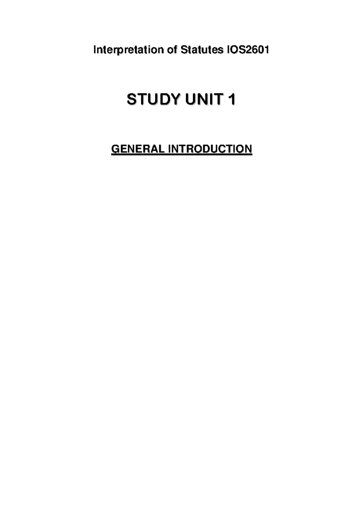 LEJ 2025: Brief Notes on Juridical Interpretation of Statutes - Studocu