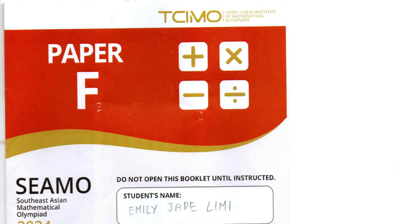 TCIMO SEAMO 2024 Senior Math Olympiad Paper F Instructions - Studocu