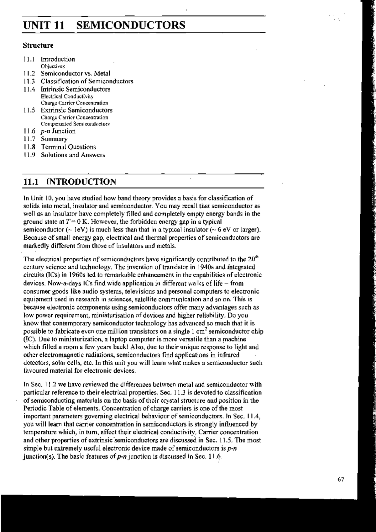 Unit 11: Semiconductors - Structure, Properties, and Applications - Studocu