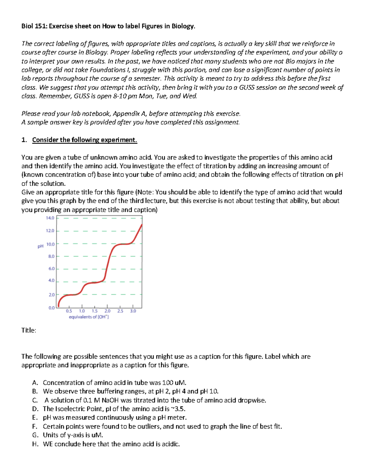 Biol 151: Lab Guide for Properly Labeling Biology Figures - Studocu