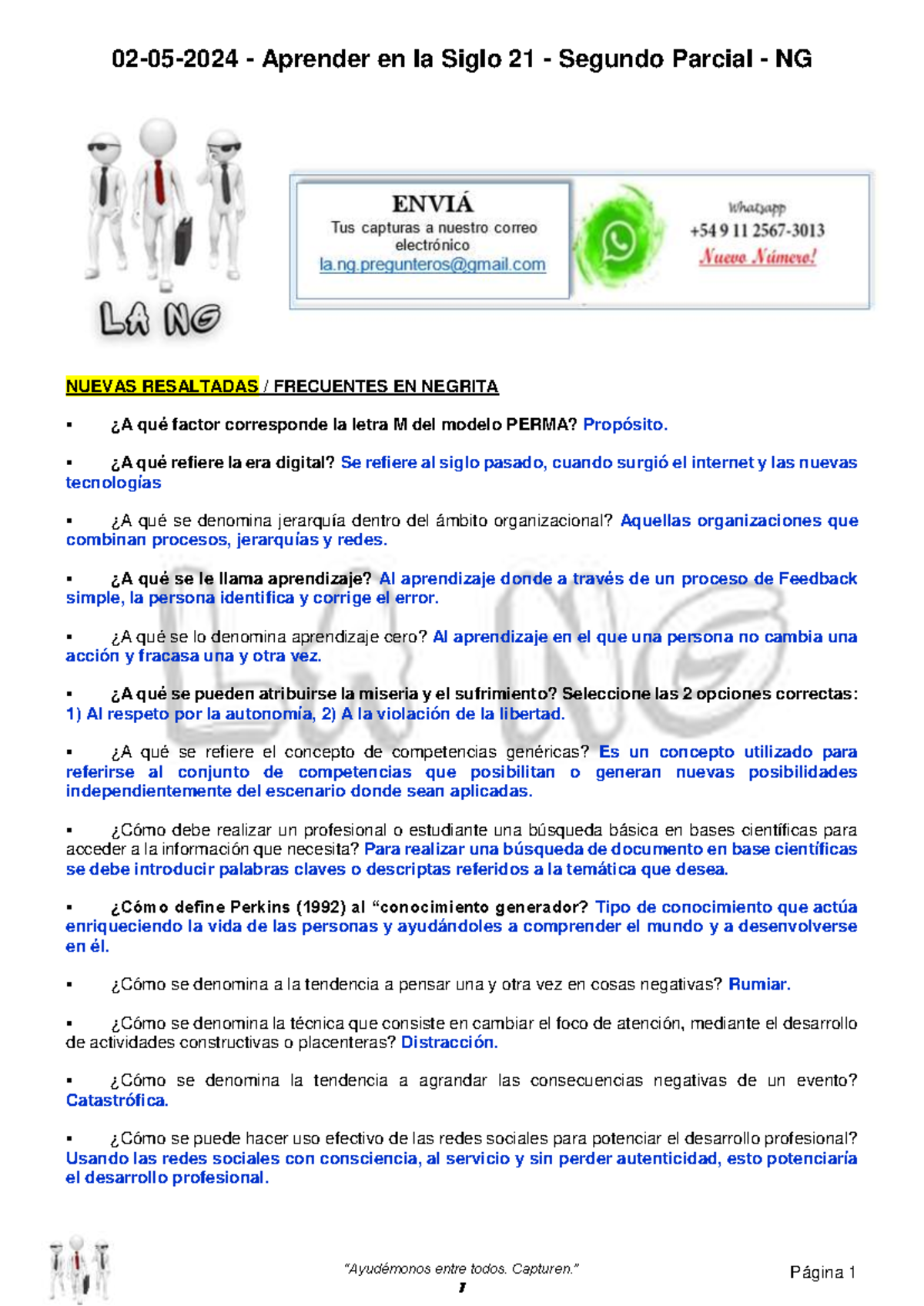 02-05-2024 - Aprender en el Siglo 21 - Segundo Parcial - NG Resumen y ...