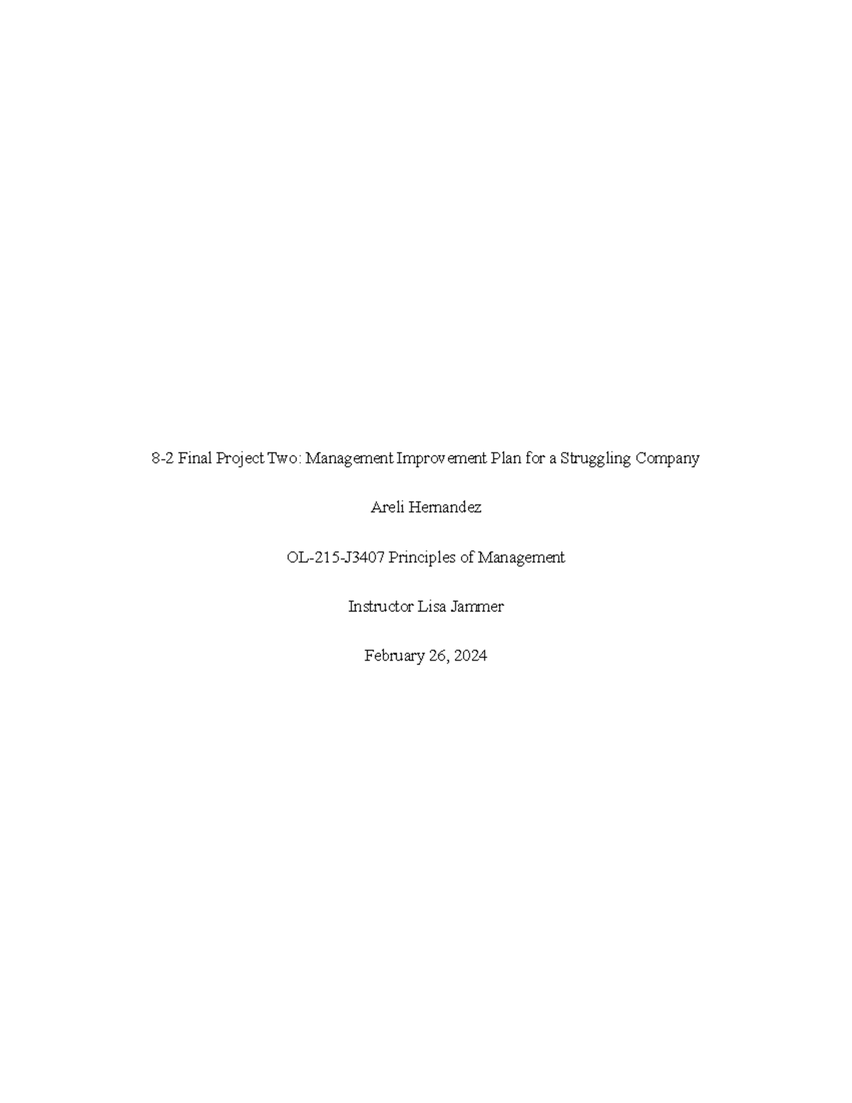 OL-215-J3407 Final Project 2: Management Plan for RadioShack - Studocu