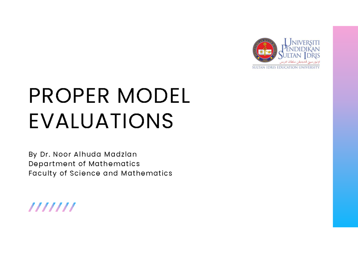 Model Evaluation Metrics for Classification & Regression - CS101 - Studocu