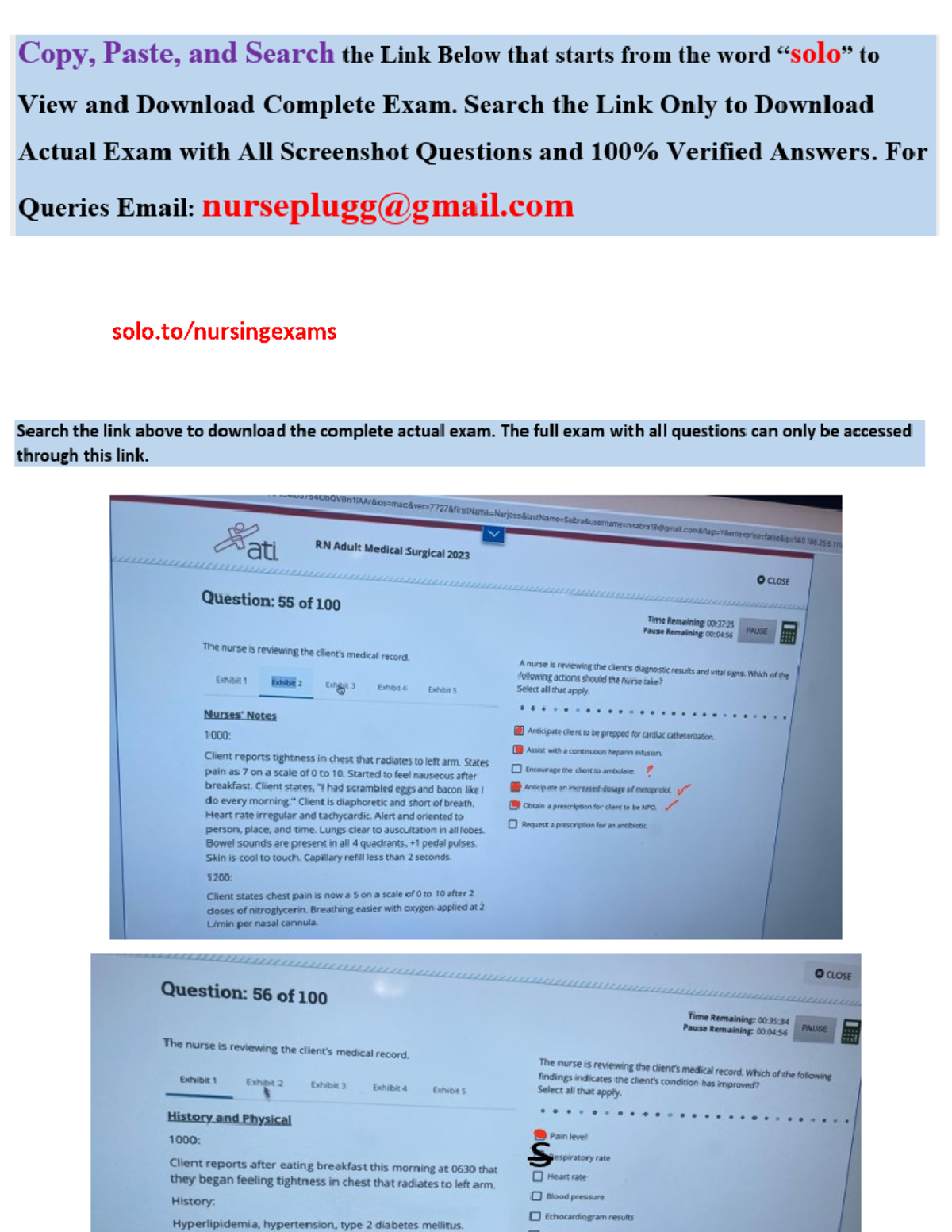 Pass 2025 ATI RN Adult Medical Surgical Proctored Exam NGN Q&A - Studocu
