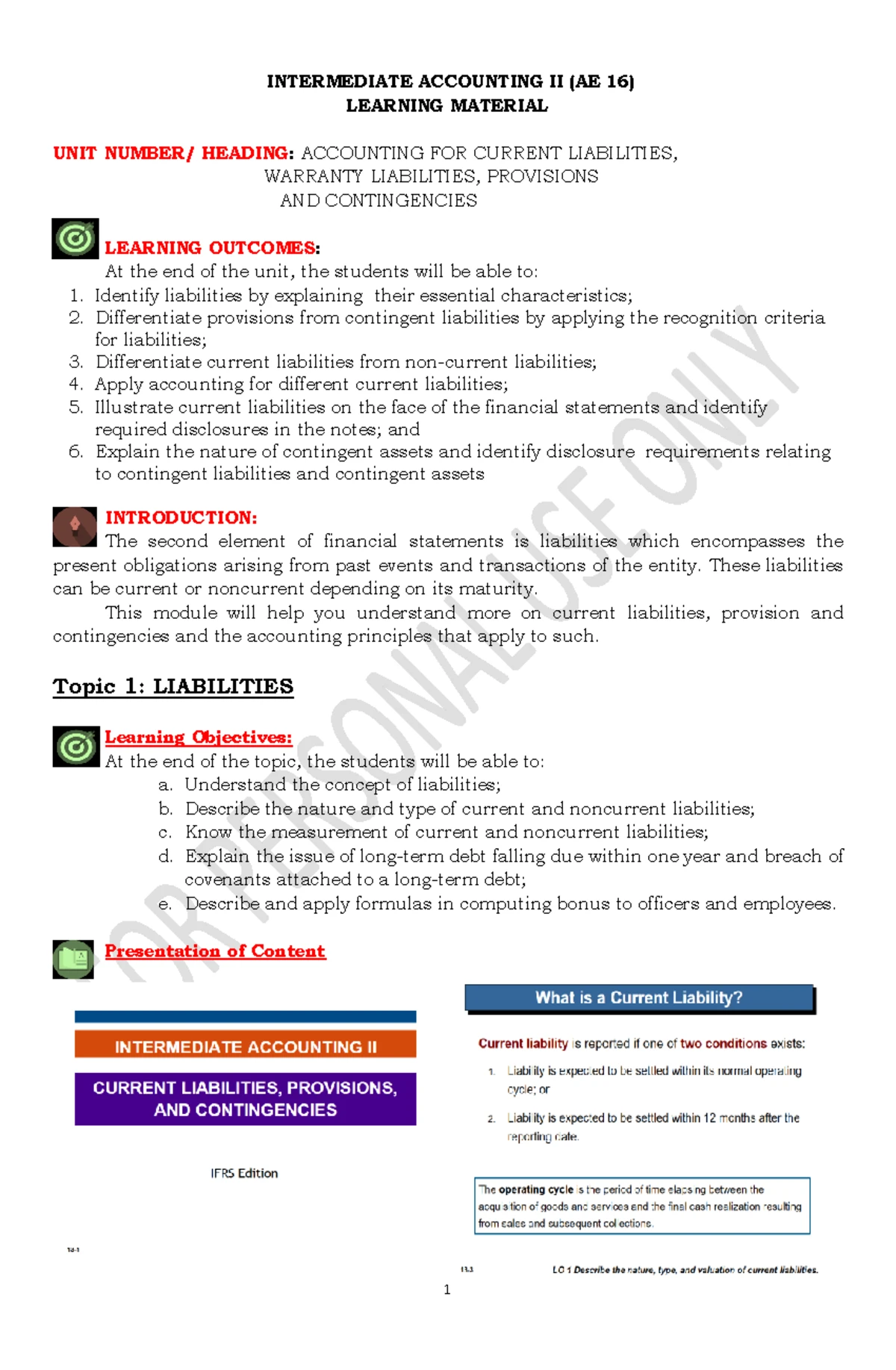 IA2-module-3 - Lecture notes 3 - INTERMEDIATE ACCOUNTING II (AE 16 ...