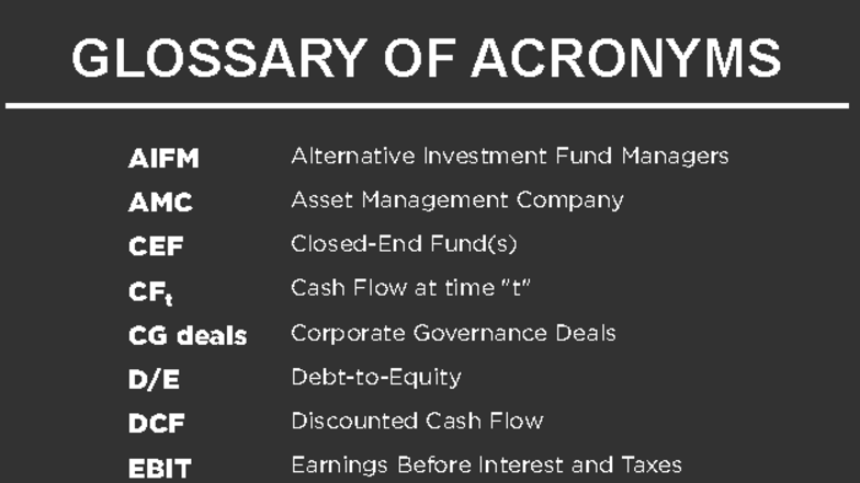 Glossary of Acronyms for Finance Terms - Studocu