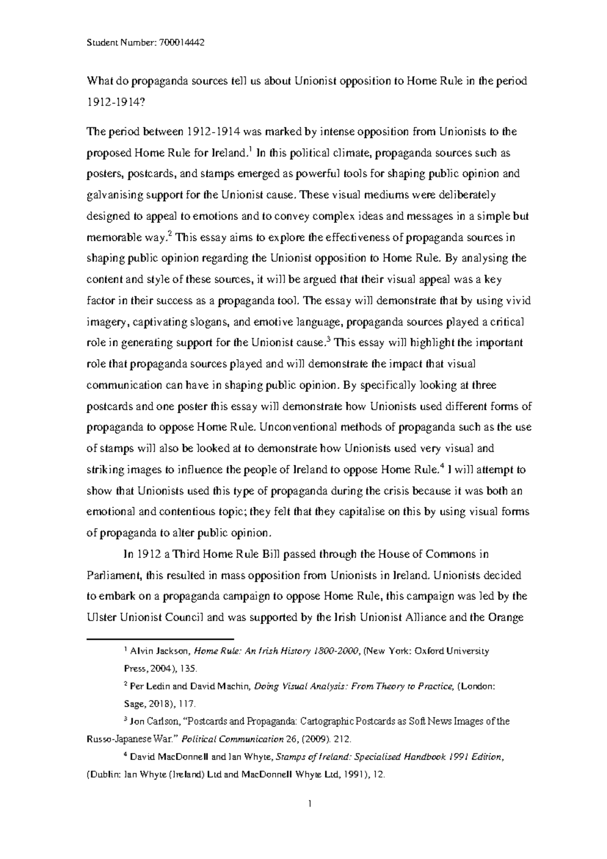 Propaganda and Unionist Opposition to Home Rule (1912-1914) Analysis ...