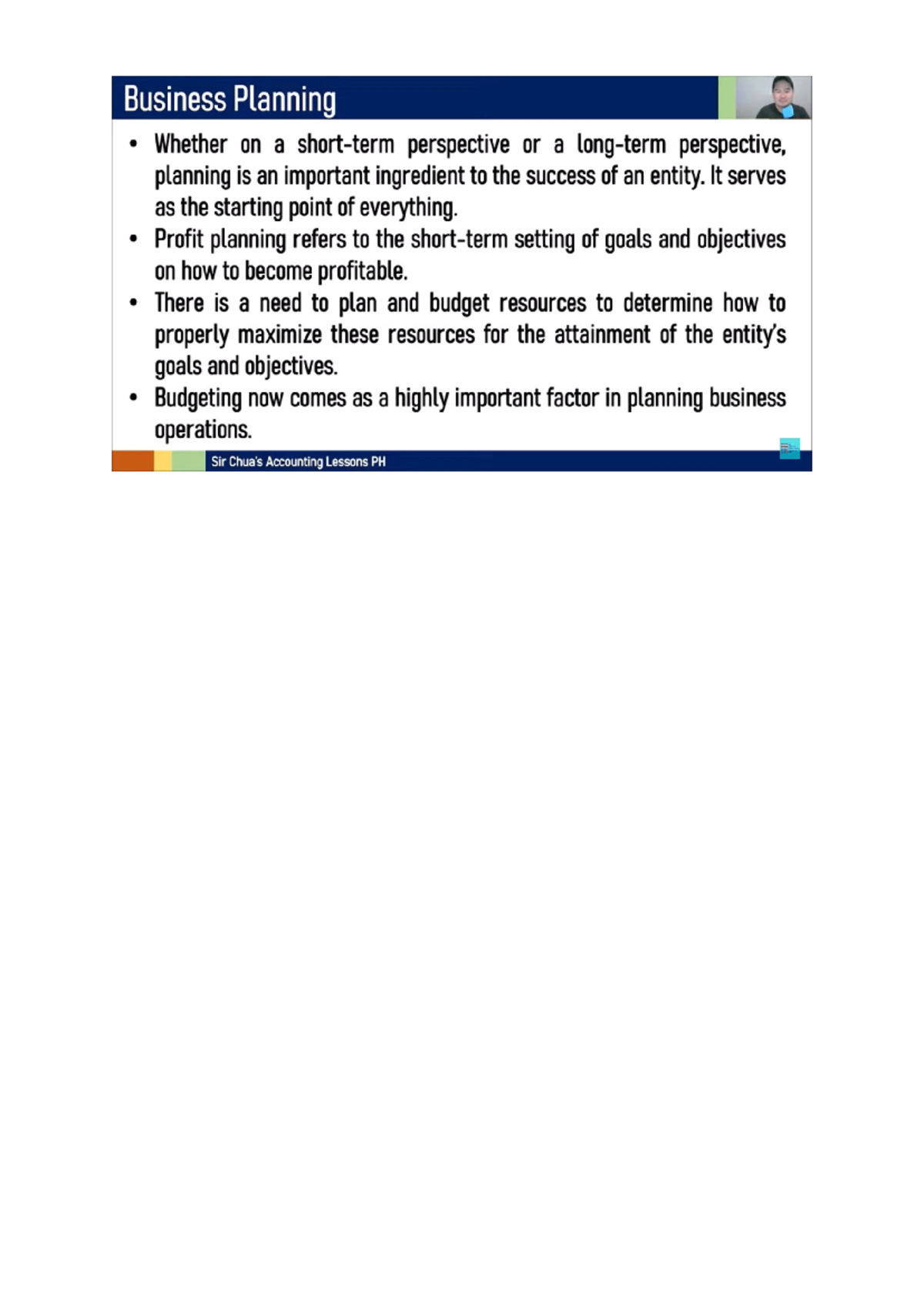 Master Budget Presentation Notes And Key Concepts Studocu