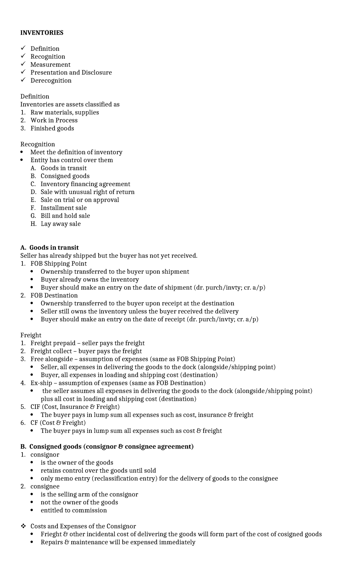 Intacc 1 - Overview of Inventories and Cost Flow Methods - Studocu