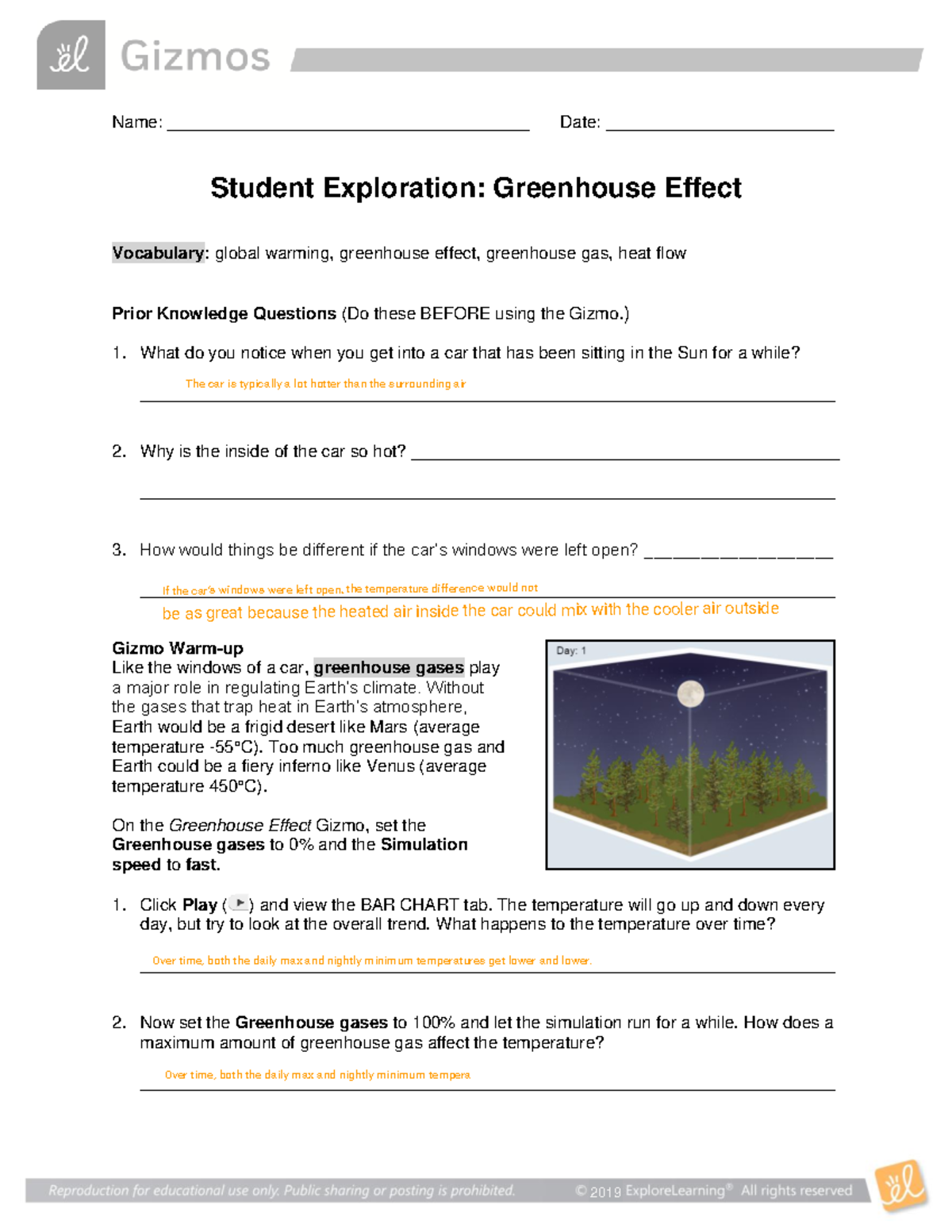 Greenhouse Effect Exploration SEm - Key Answers and Insights - Studocu