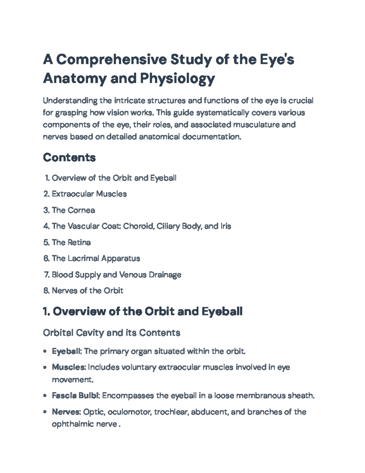 Ocular Anatomy and Physiology: A Comprehensive Guide to Eye Structures ...