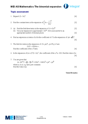 [VCE Methods] 2016 Engage Unit 34 Exam 1A - Units 3 and 4 Maths Methods (CAS): Exam 1 Practice ...