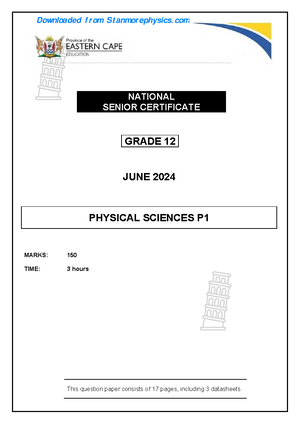 GP Physical Sciences Grade 12 SEP 2023 P1 and Memo - Downloaded from ...