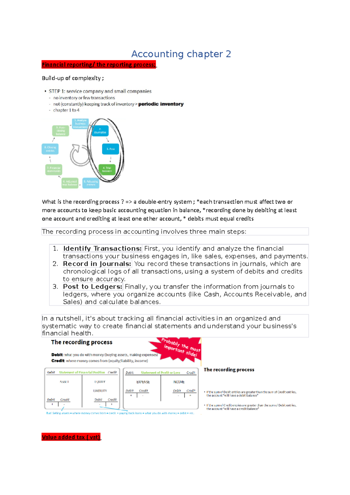 Accounting Chapter 2: Recording Process and Financial Reporting ...