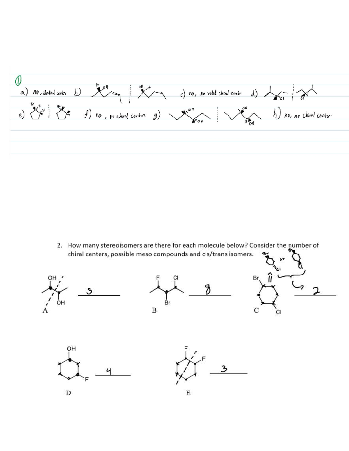 CHEM281 Fall 2025 Problem Set #6: Stereoisomers & Chirality - Studocu