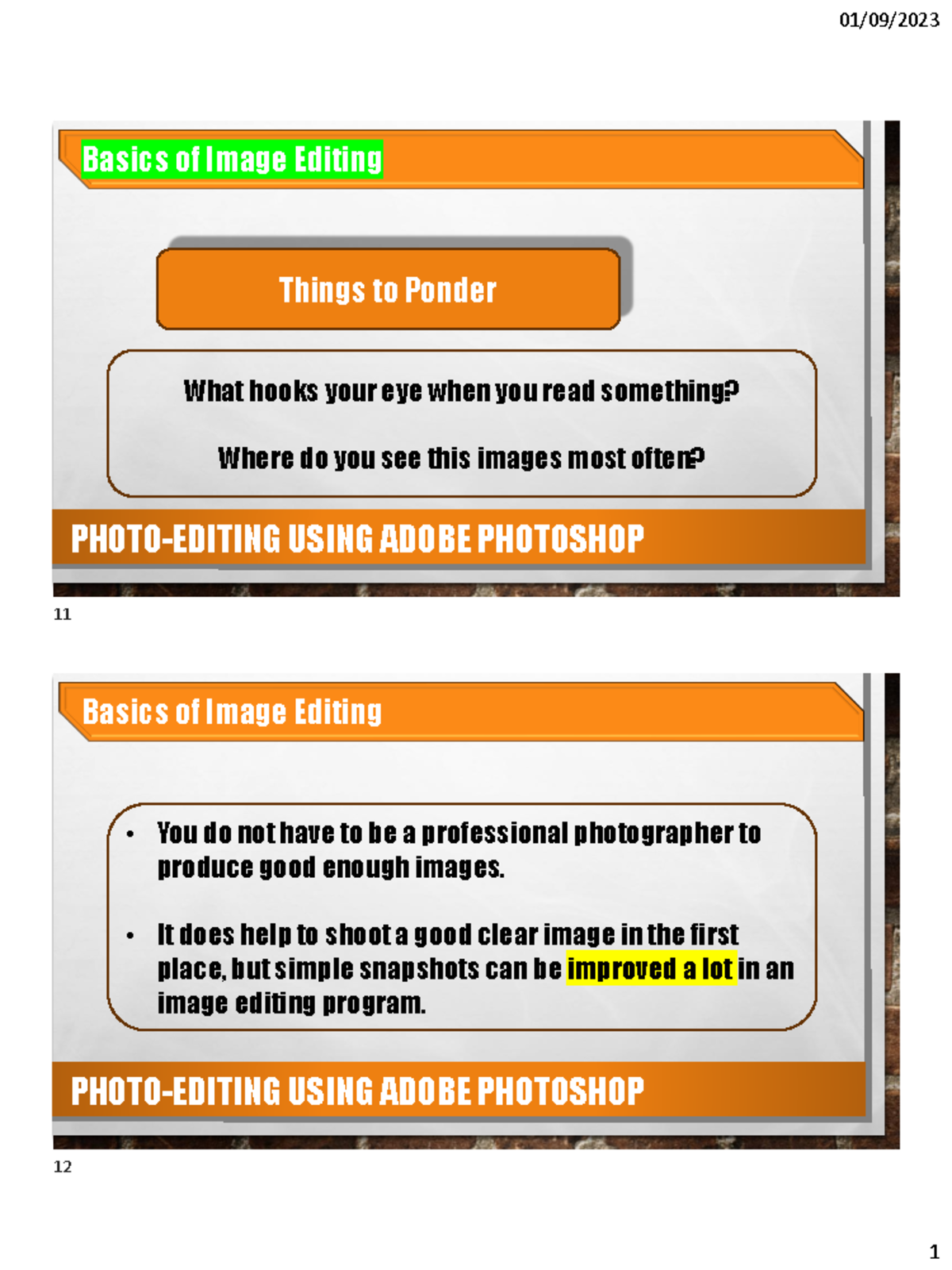 CS2-Lesson-1 - Basics of Image Editing in Adobe Photoshop - Studocu